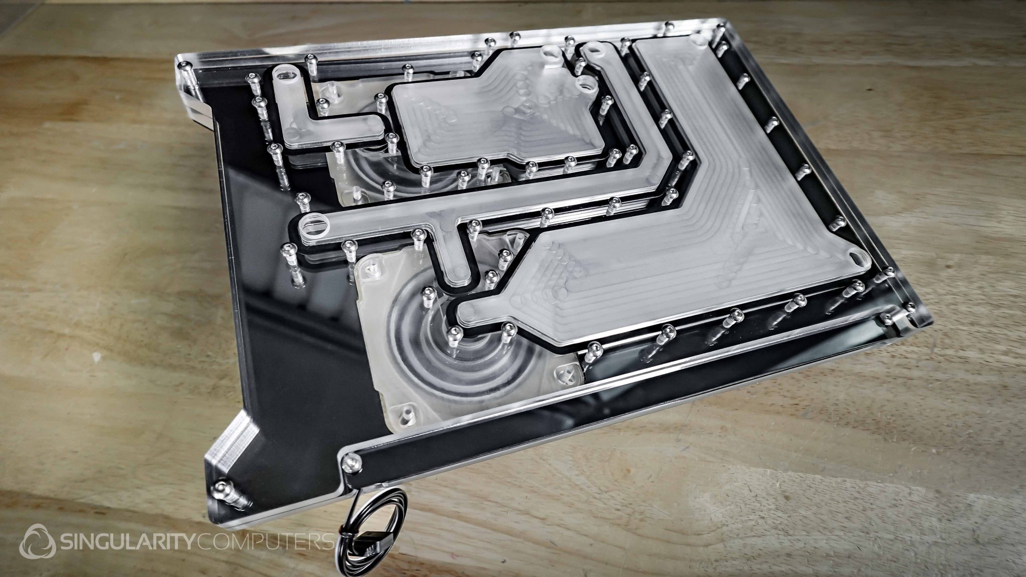 Custom SMA8 Dual D5 Distribution Plate - Singularity Computers