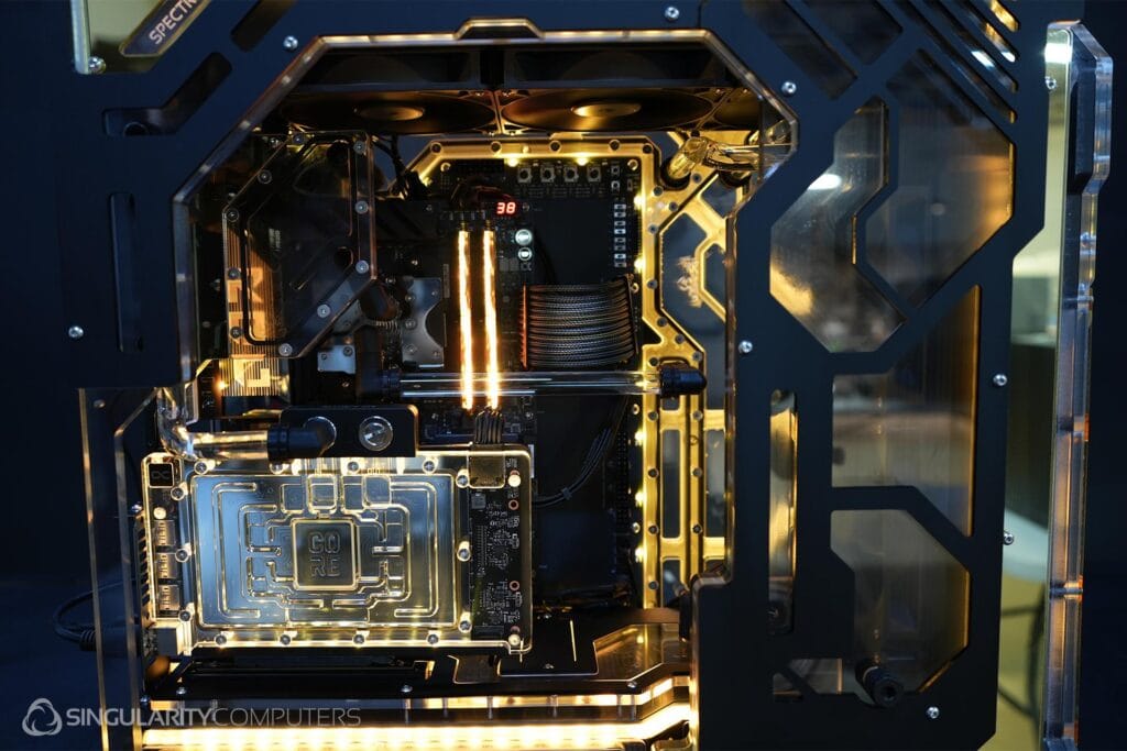 Build #104 Spectre 4 Aevum Black & Gold - Singularity Computers