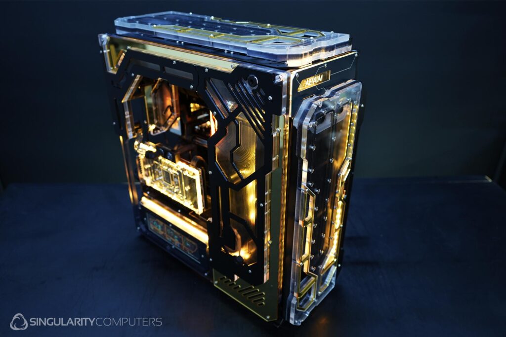 Build #104 Spectre 4 Aevum Black & Gold - Singularity Computers